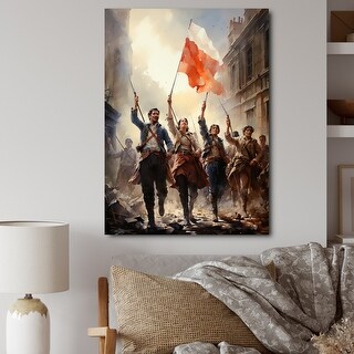 Designart "The French Revolution Revolt II" France Canvas Wall Art ...