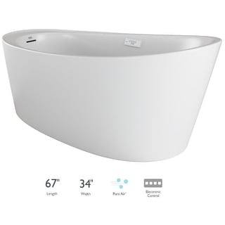 Jacuzzi BAF6734AUR4CX Bria 67" Free Standing Acrylic Air Tub with - Bed ...
