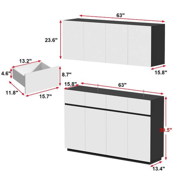Ample Storage Capacity TV Stand Entertainment Center Storage Cabinet ...