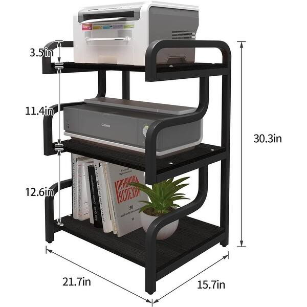 Three Layer Printer Stand with Wheels, Movable Storage Vehicle - Bed ...