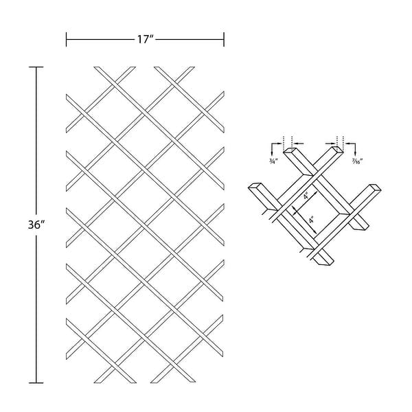 14-Bottle Trimmable Wine Rack Lattice Panel Inserts - Solid North ...