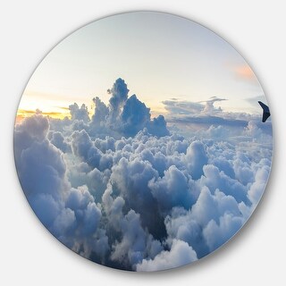 Designart 'Light Blue Heavy Clouds in Sky' Contemporary Landscape Disc ...