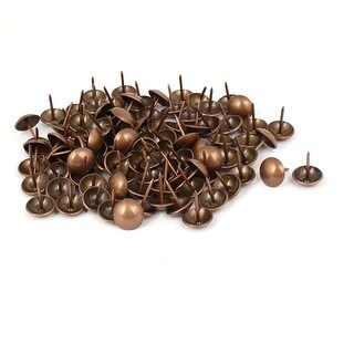 16mm x 20mm Iron Round Dome Head Upholstery Thumb Tack Nail Copper Tone ...