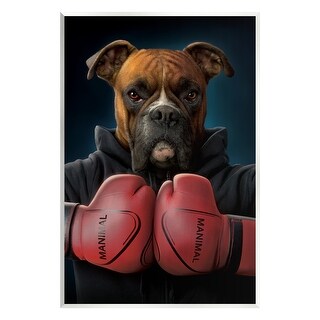 Stupell Boxing Boxer Dog Wall Plaque Art Vincent Hie - Bed Bath ...
