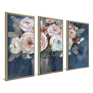 "Midnight Mood" by Nan Print on Floating Canvas Set of 3 - Bed Bath ...