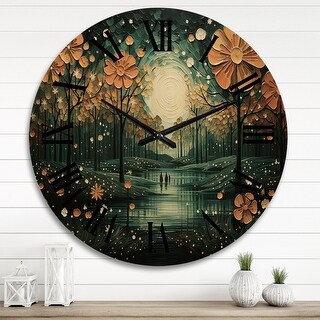 Designart "Yellow Green Plants Enchanted Forest IV" Plants Oversized ...