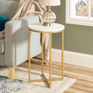 Marcella Paint-Dipped Round Tray-Top Side Table by iNSPIRE Q Modern ...