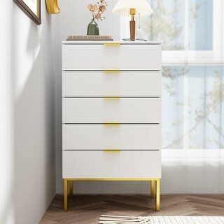 5 Drawer Dresser, Drawer Chest, Storage Dresser Cabinet Organizer Unit ...