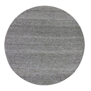 Hand Knotted Grey Modern and Contemporary with Wool Oriental Rug (8'7 ...