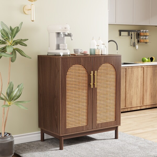 Rattan two door cabinet store