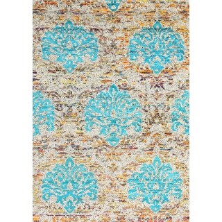 Ahgly Company Machine Washable Contemporary Magic Mint Green Area Rugs ...