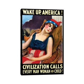 iCanvas "Vintage WWI Poster Of Lady Liberty Sleeping In A Chair" by ...