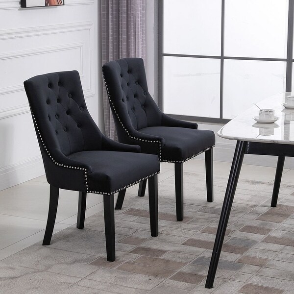 Velvet studded chair store