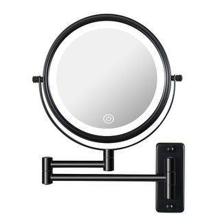 Wall Mounted Lighted Magnifying Mirror 10X Makeup Mirror 3 Color Mode ...