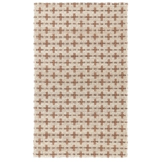 Mio 9 x 12 Extra Large Handwoven Area Rug, Brown Cross Weave Texture ...