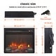 23 Inch Ultra Thin Electric Fireplace Insert with Realistic Flame, Log ...