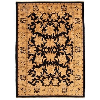 ECARPETGALLERY Hand-knotted Chobi Finest Black Wool Rug - 10'0 x 13'10 ...