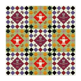 Patchwork Collage Pattern Patterns Symmetry Textile Art Print/Poster ...