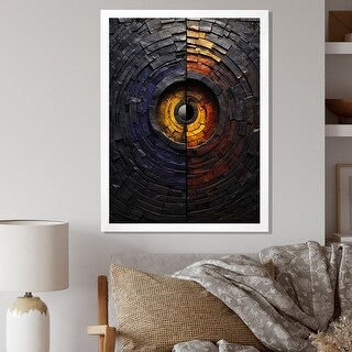 Designart "Promise Of Possibility Black Brick Mosaic" Abstract Fractal ...