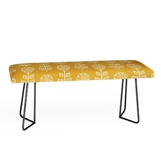 Deny Designs Little Arrow Design Co block print floral mustard Bench ...