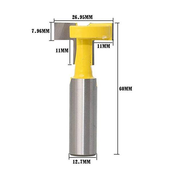 1/2''Shank T-Slot&T-Track Groove Router Bit Wood working Chisel Cutter ...