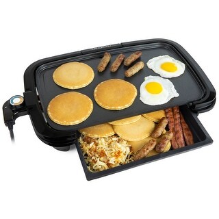 HomeCraft Non-Stick Griddle With Warming Drawer - Bed Bath & Beyond ...