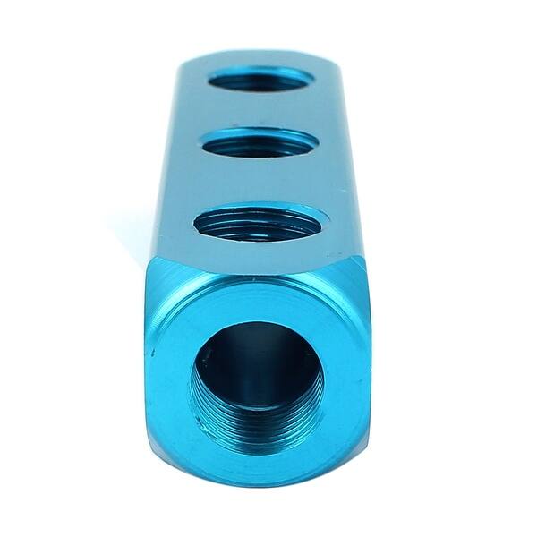 10pcs 1/4BSP Thread 3Ways 6Ports Air Pneumatic Aluminum Manifold Block ...