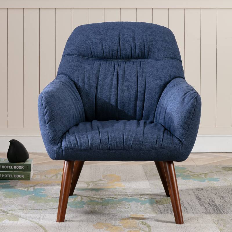 Corvus Cumbria Mid-century Linen Arm Chair - Overstock - 32381963