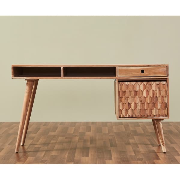 Honeycomb 53 inch Office Desk with file cabinet - Bed Bath & Beyond ...