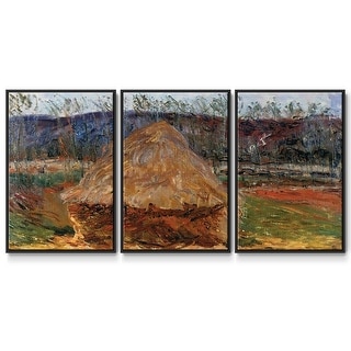 Grainstack at Giverny, 1889 - Multi Piece Framed Canvas - Bed Bath ...