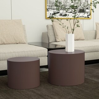 Nesting table MDF Side Table Round Shape (Set of 2) - Bed Bath & Beyond ...