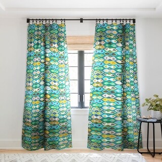 1-piece Sheer Sagar Ikat Made-to-Order Curtain Panel - 84 Inches x 50 ...