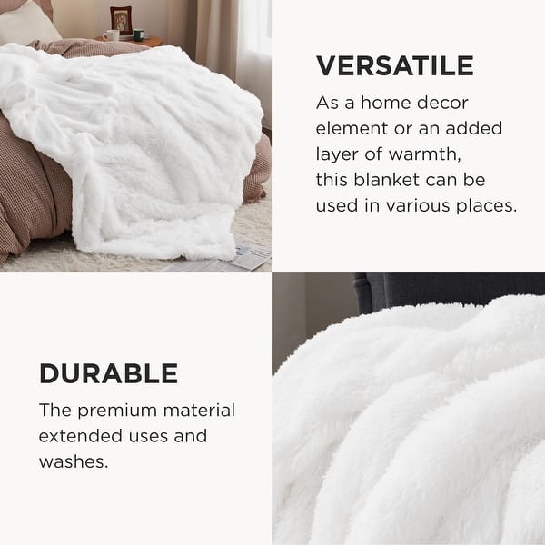 white king size bed throw
