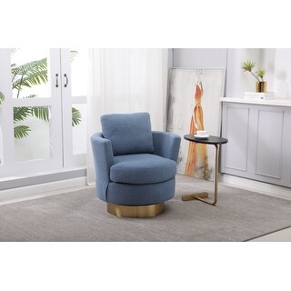 Swivel Accent Chairs, Sofa Reading Chairs, Upholstered Armchair, Blue ...