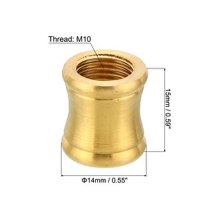 3pcs M10 Thread 14x15mm Lamp Pipe Brass Coupling Threaded Lamp Rod ...