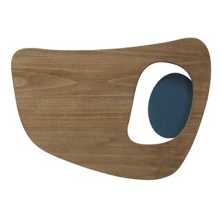 Retro Blue Walnut Wood and Metal Wall décor - Bed Bath & Beyond - 33099431