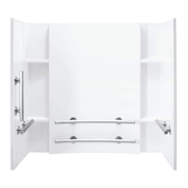 Sterling Accord 55-1/4" x 60" x 32" Vikrell Shower Wall Set with Grab ...