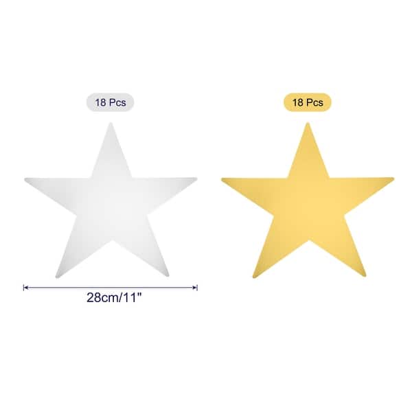 36Pcs Star Cutouts Paper Star Confetti Cutouts for Birthday 11inch ...