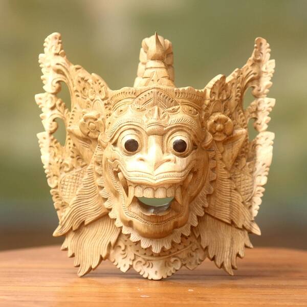 Handmade Hanoman The White Monkey Wood Mask (Indonesia) - Bed Bath ...