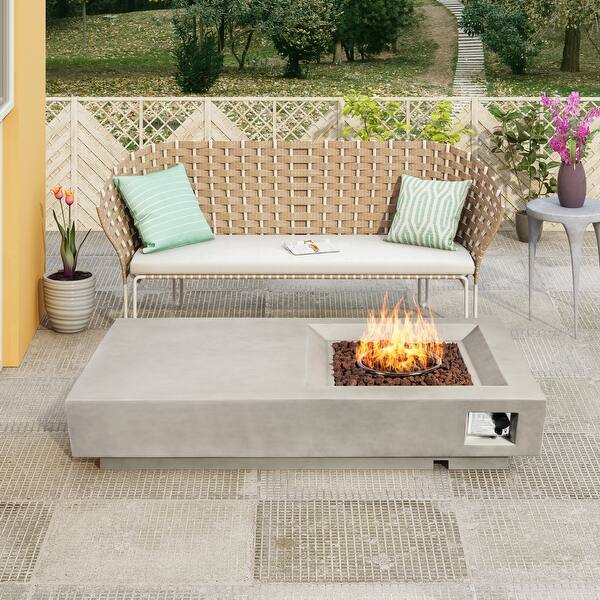 60inch Concrete Fire Pit Table - Bed Bath & Beyond - 37257574