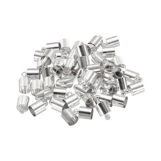 50Pcs Cord End Caps 6.5mm Brass for Jewelry Making 7mm Length - Bed ...