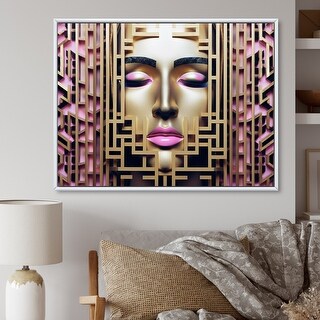 Designart "Future Minimalism Geometric Glam Portrait" Woman Sci-Fi ...