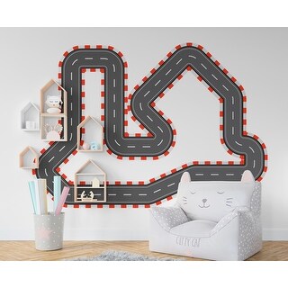 Racing Road Wall Decal Highway Vinyl Sticker Track Route Wall Decor ...