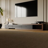 Modern Extendable TV Stand, Solid Wood Media Console for Up to 100 Inch ...