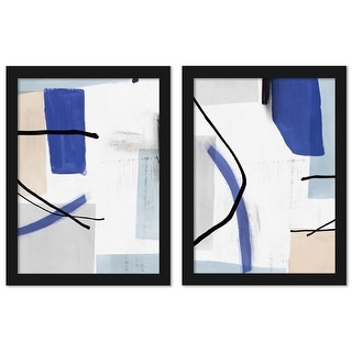 Coherence by PI Creative Art 2 Piece Black Framed Print Art Set - Bed ...