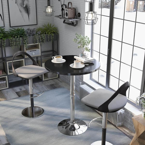 Rall Contemporary 30-inch Metal Base Round Bar Table by Furniture of ...