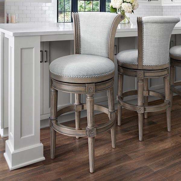 Copper Grove Rijssen Swivel Bar Height Stool with High Seat Back On Sale Bed Bath Beyond 29586998