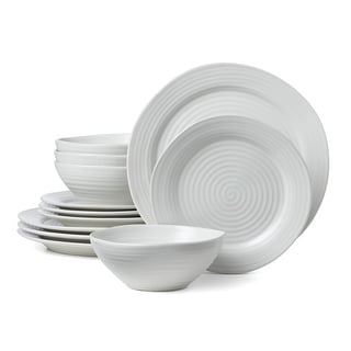 Oneida Ridge White 12 Piece Dinnerware Set - Bed Bath & Beyond - 39678634