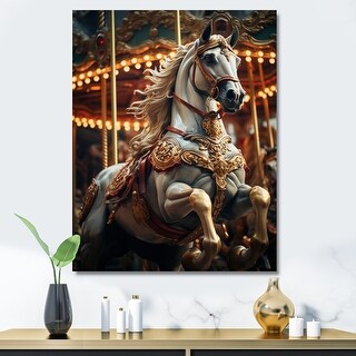 Designart "Carousel Carousel Carousel" Carousel Canvas Wall Art - Bed ...