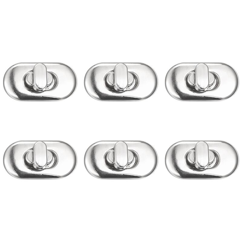 Turn Lock Clasp 35mm x 19mm Iron Purse Closure Twist Lock 6Pcs(Silver ...